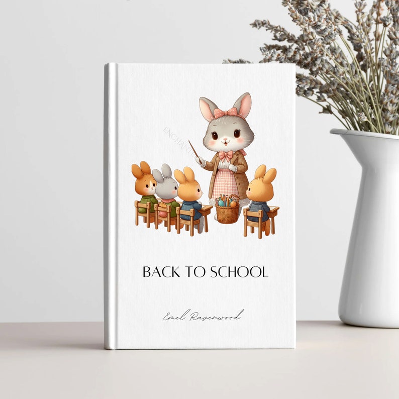 Back to School Bunny Rabbits Clipart Pack Teachers Pupils Digital Art ...