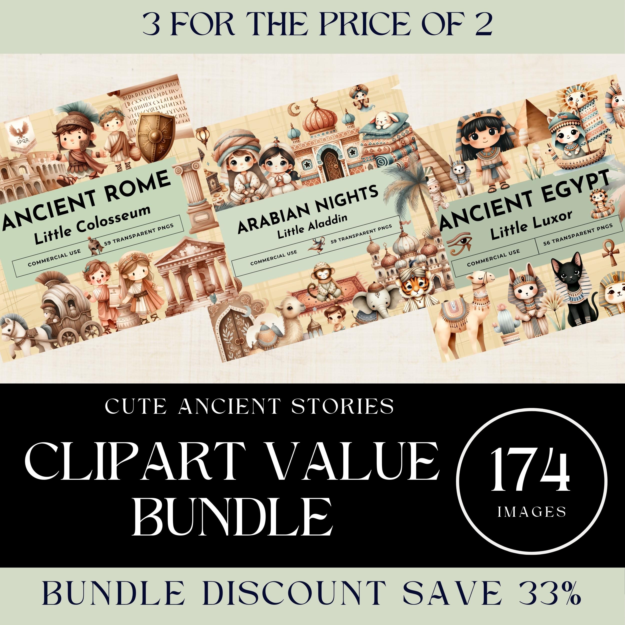 Ancient Worlds Clipart Bundle – Rome, Egypt and Arabian Nights | 174 ...