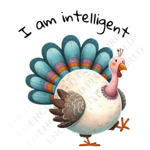 Save a Turkey Digital Paper - Whimsical Thanksgiving Poultry ...