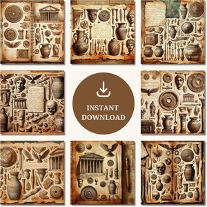 Ancient Roman Artifact Junk Journal Digital Papers | Archaeology Finds ...