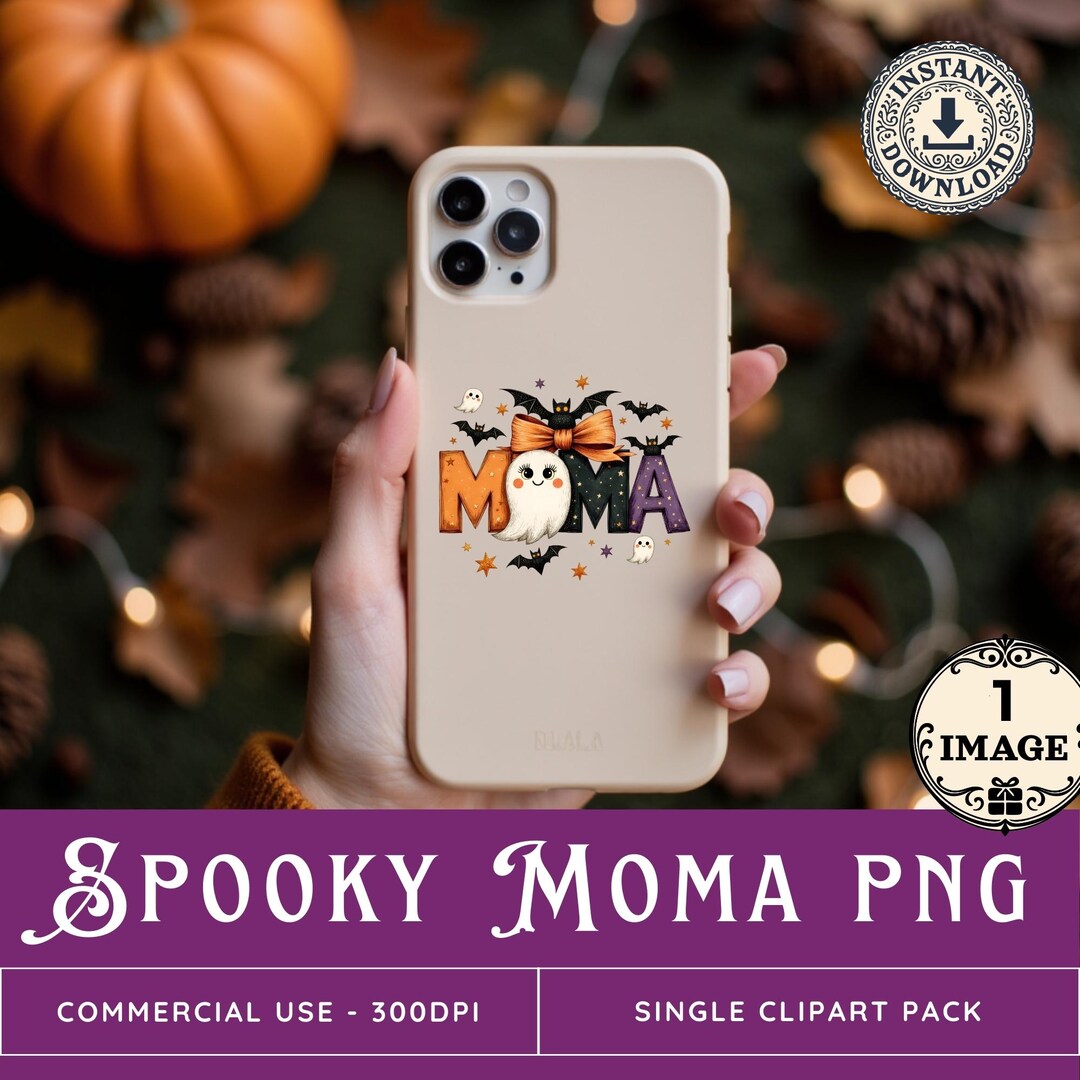 Spooky Moma Clipart – Cute Halloween Ghost PNG for DIY Crafts - Etsy UK