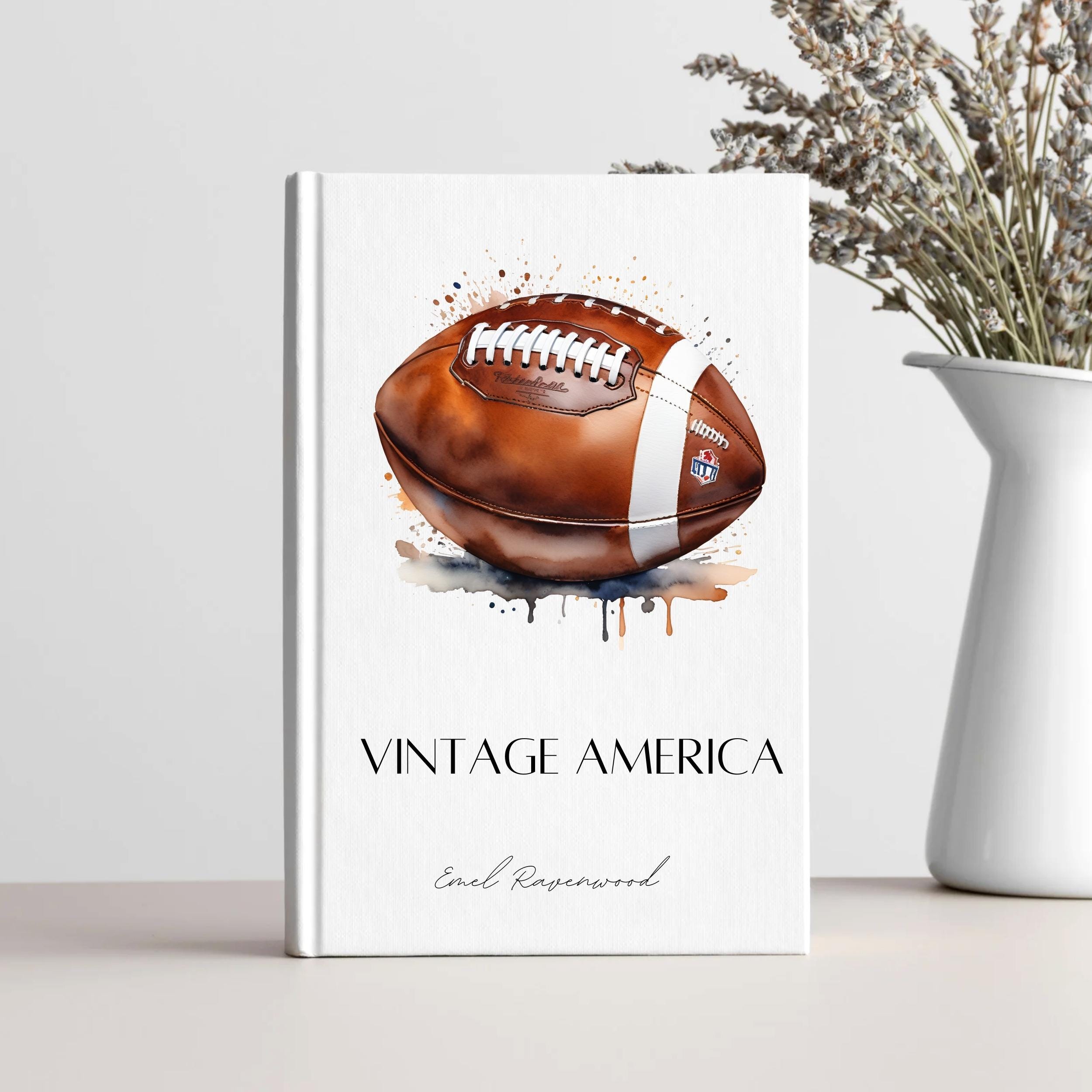 Vintage Watercolor American Football Single Clipart Pack| Antique ...