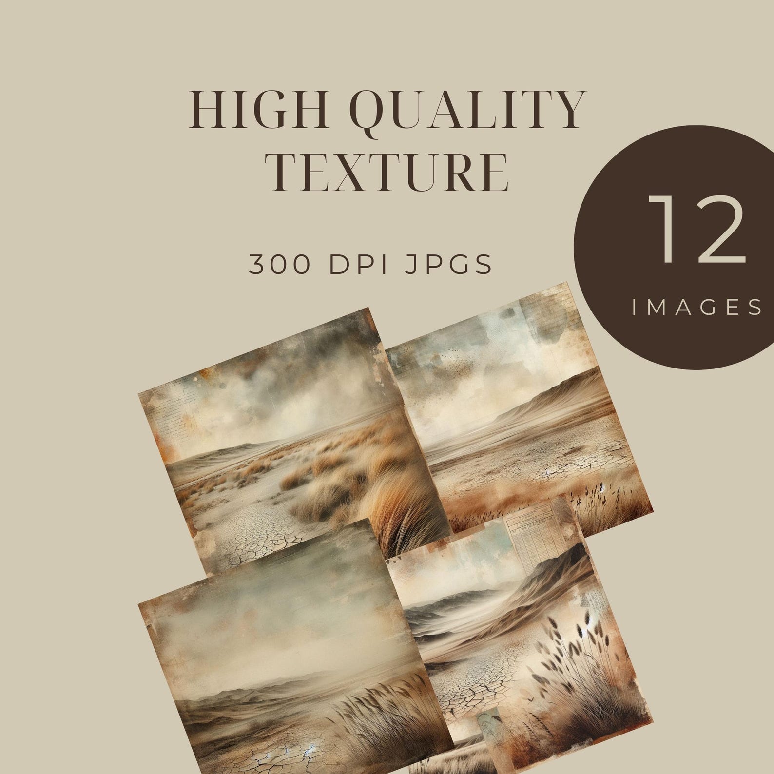 Desolate Landscapes Digital Paper Pack for Crafts, Grunge Aesthetic ...