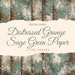 Distressed Grunge Sage Green Digital Papers, Rustic Cream Sepia Texture ...