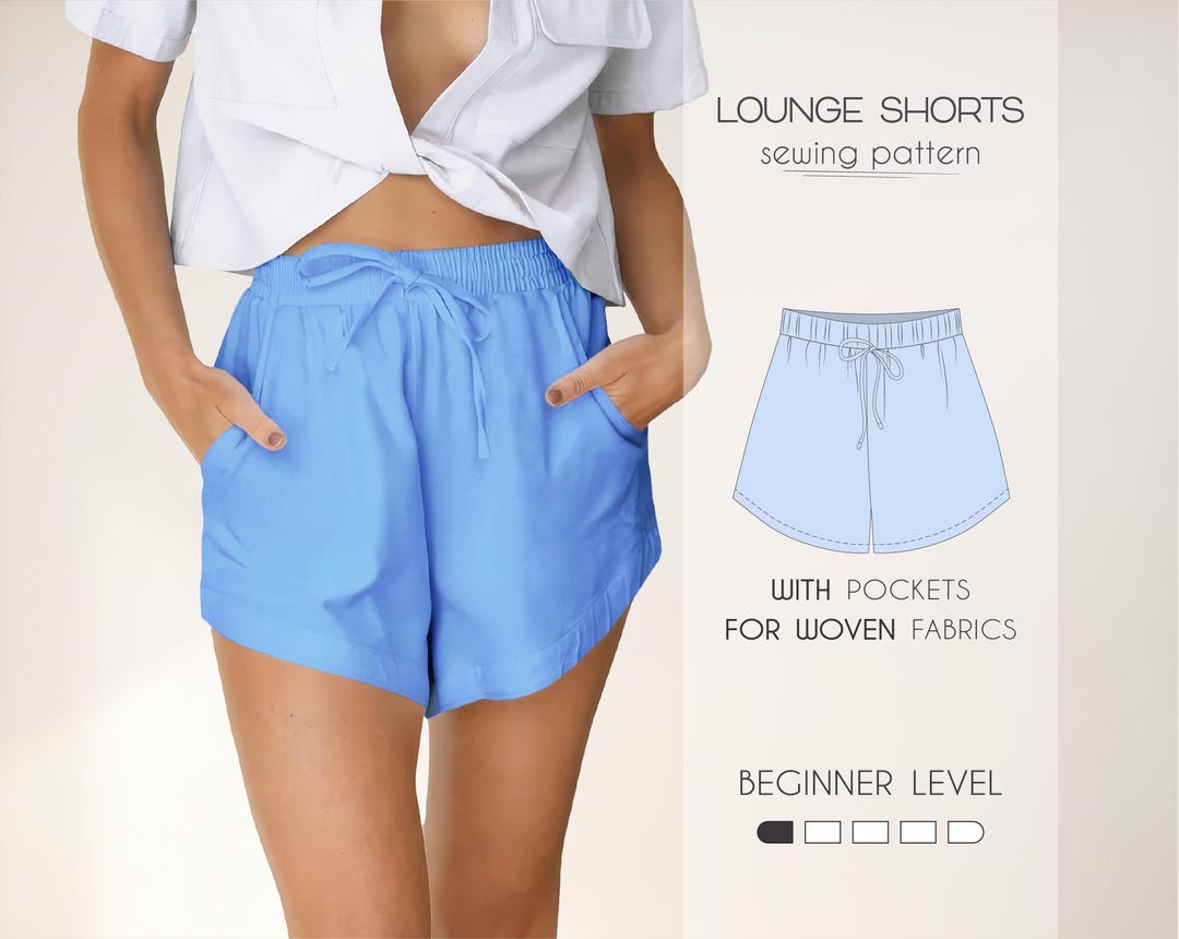 Womens Shorts Sewing Pattern | Boxer Shorts Sewing Pattern | Patron ...