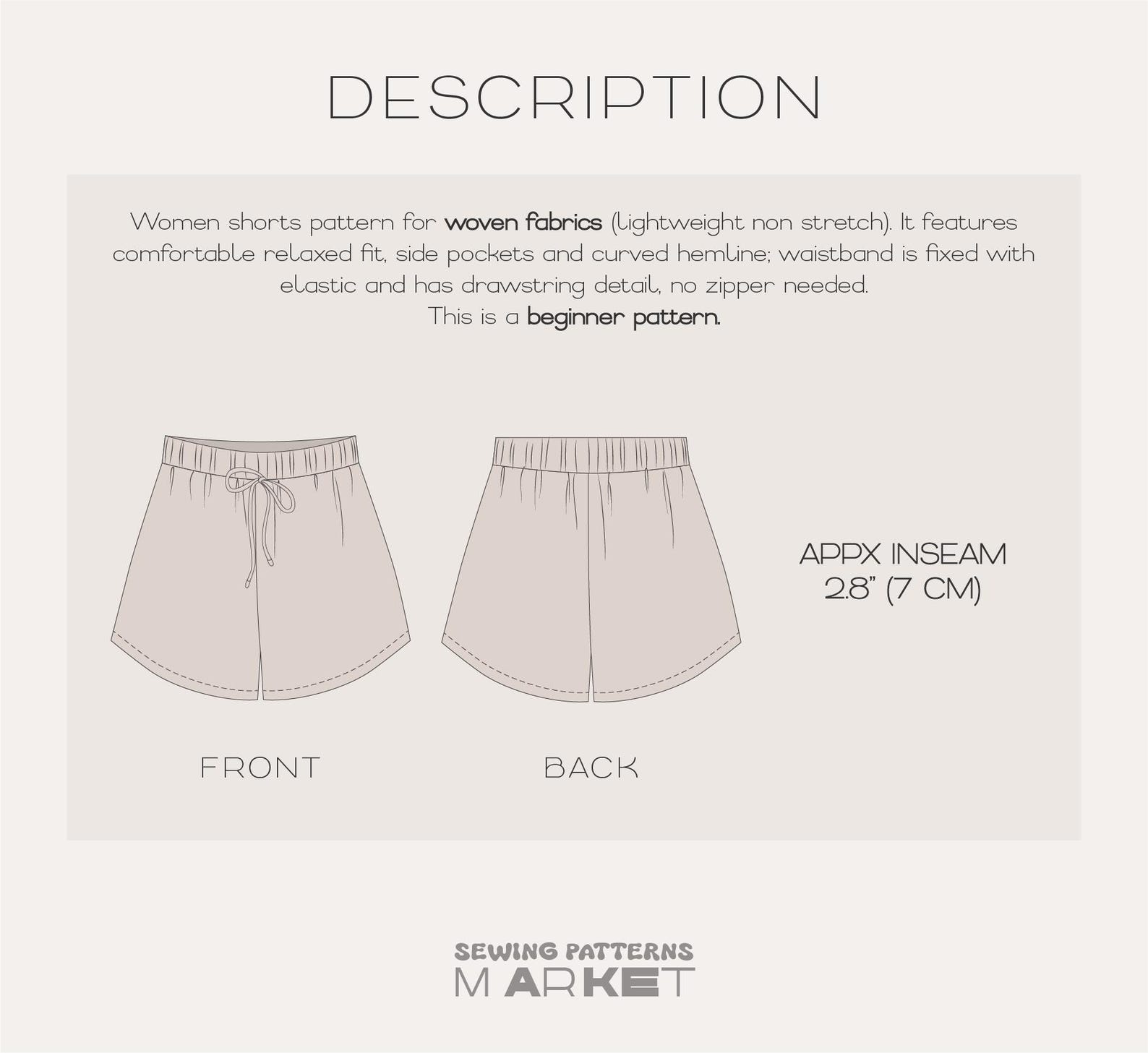 Womens Shorts Sewing Pattern | Boxer Shorts Sewing Pattern | Patron ...