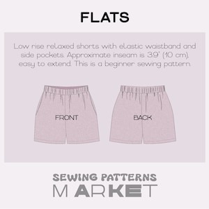 Shorts With Pockets Sewing Pattern for Women, Beginner Level, Size XS ...
