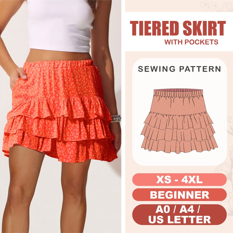 Ruffle Skirt Pattern - Etsy