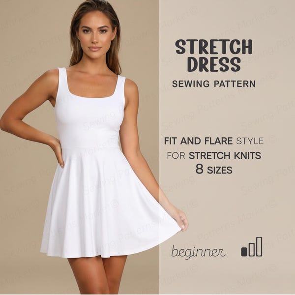 Skater Dress Pattern - Etsy UK