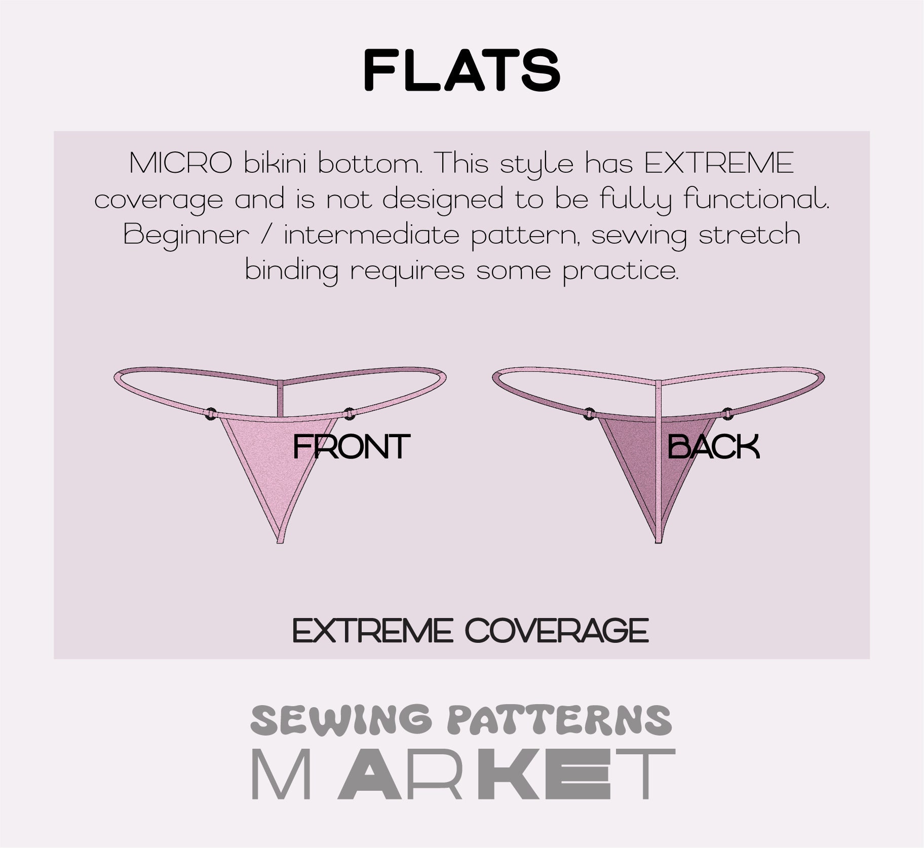 Bikini Pattern Extreme Micro Swimsuit Digital Patterns Plus Size