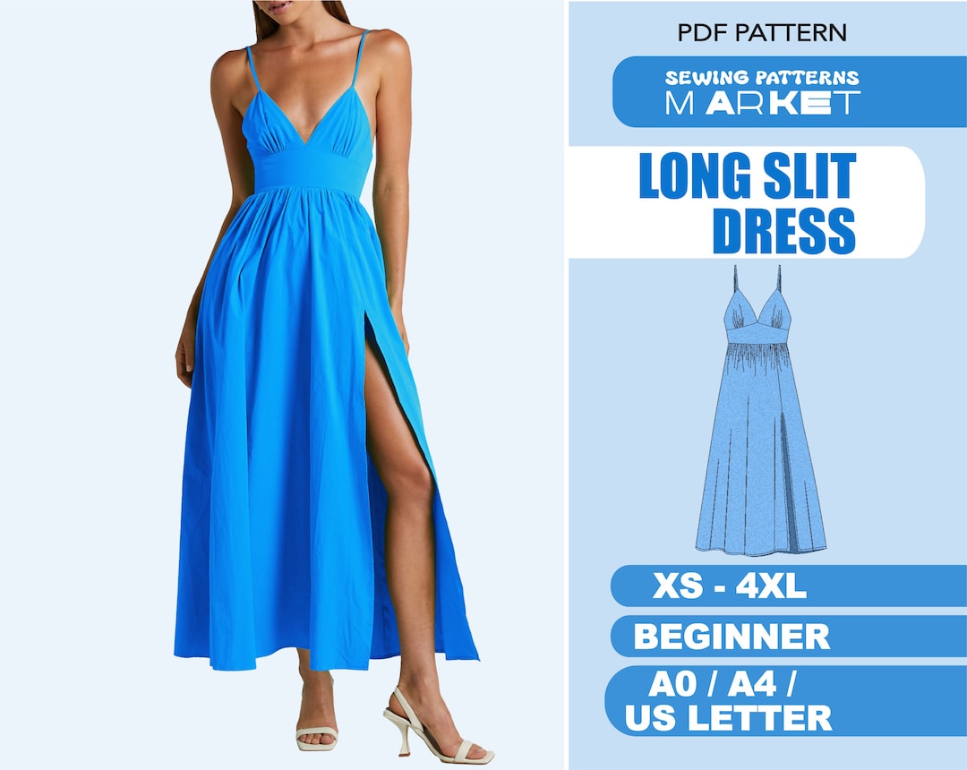 Patron de couture de robe, patron de robe longue, patron de robe de bal ...