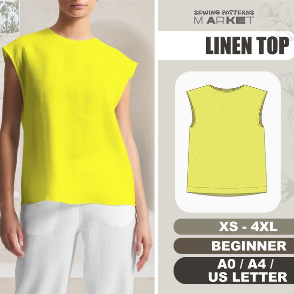 Linen Top Sewing Pattern - Etsy