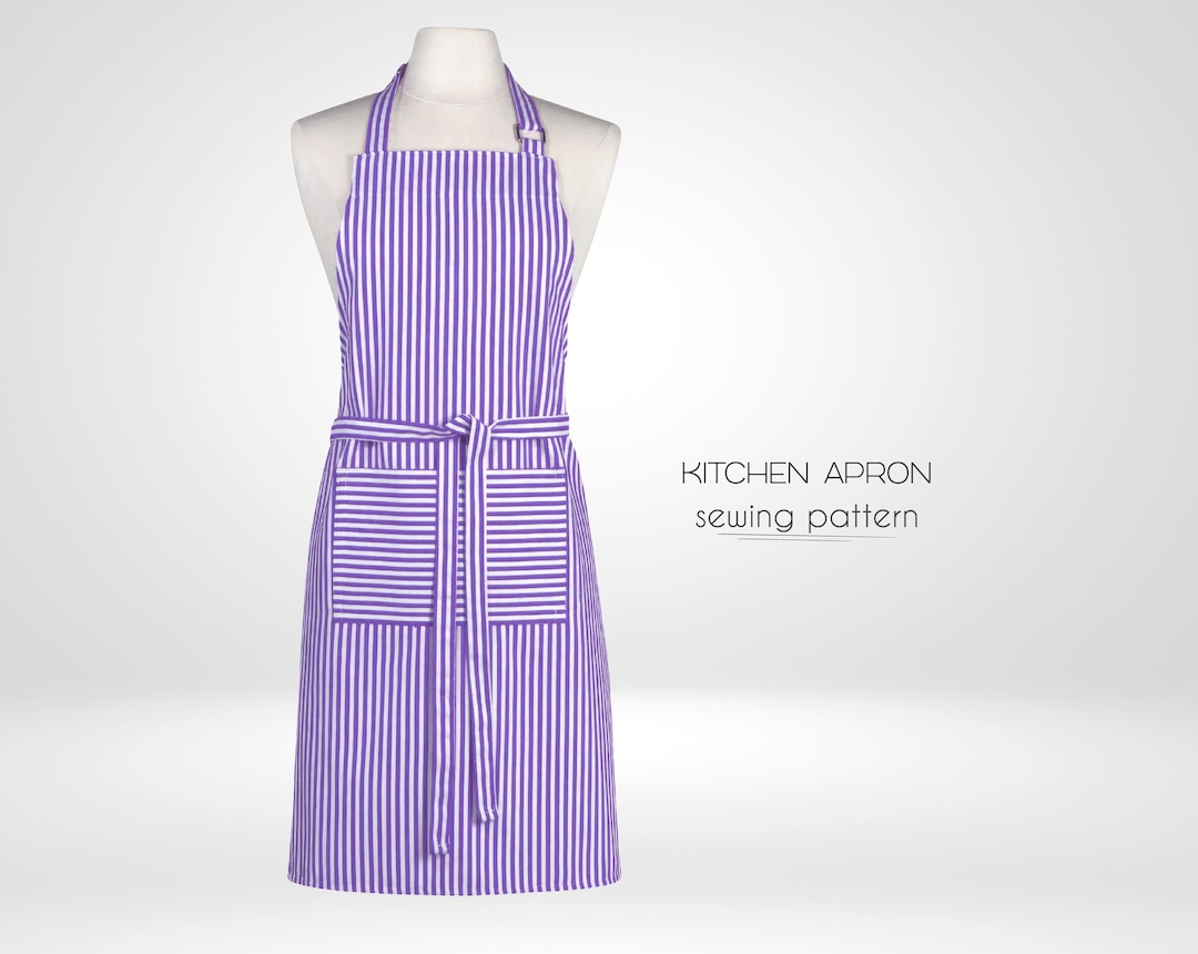 Kitchen Apron Pattern, Womens Apron Sewing Pattern, DIY Gifts Gor Her ...