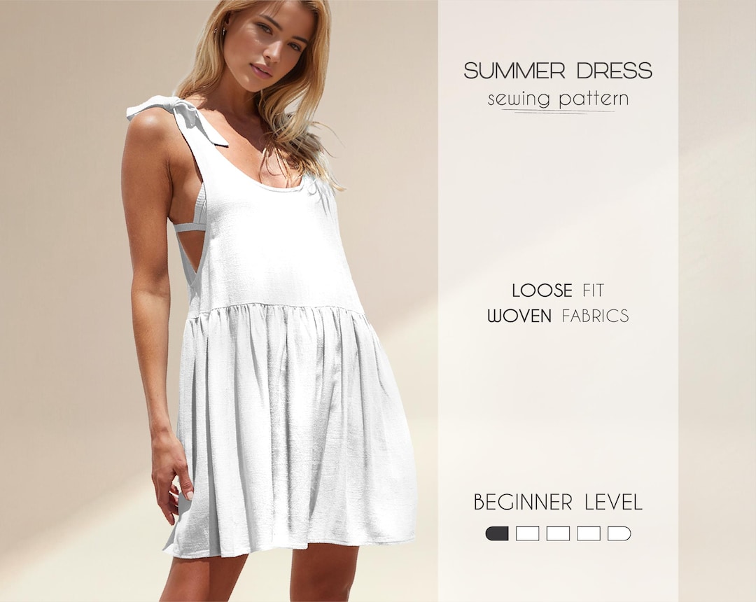 Mini Dress Sewing Pattern | Short Dress Pattern PDF | Patron Couture ...