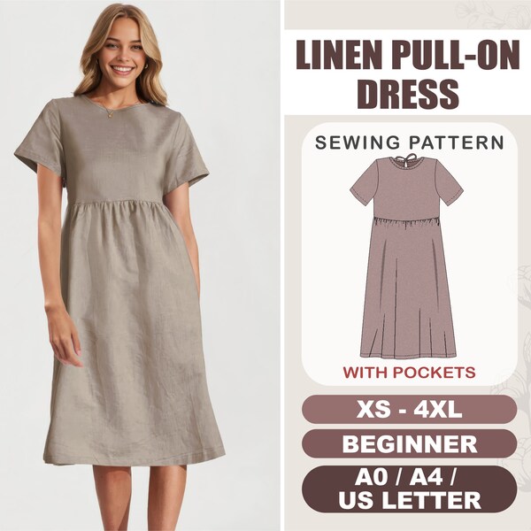 Linen Dress Pattern - Etsy