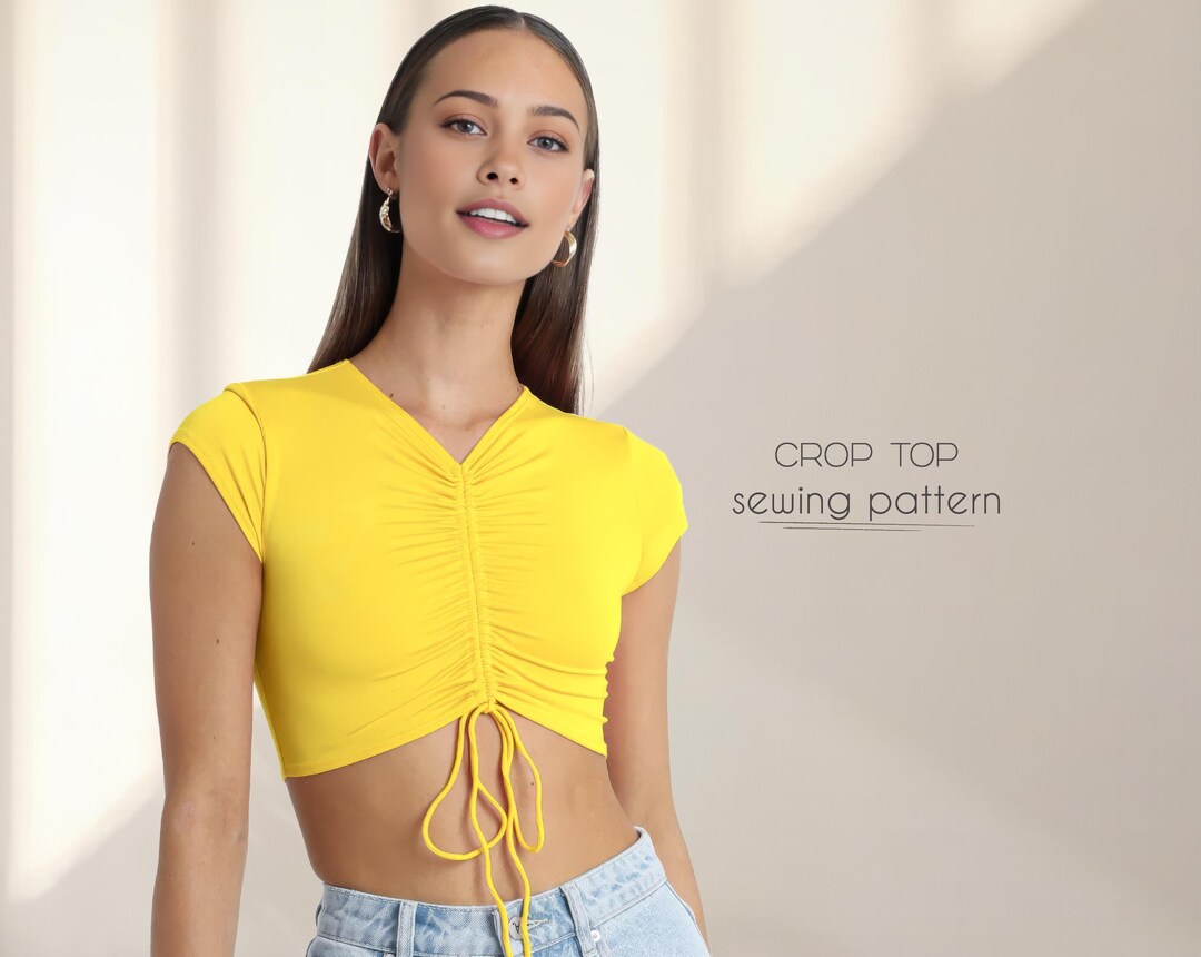 Cropped Top Pattern Beginner Crop Top Sewing Pattern, Plus Size Top PDF ...