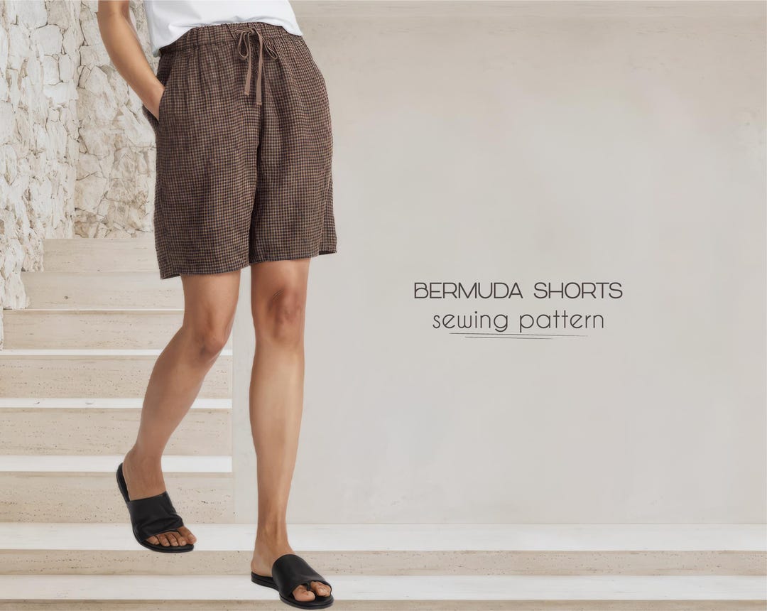 Simple Shorts Pattern for Women Shorts Beginner Sewing Pattern, Bermuda ...