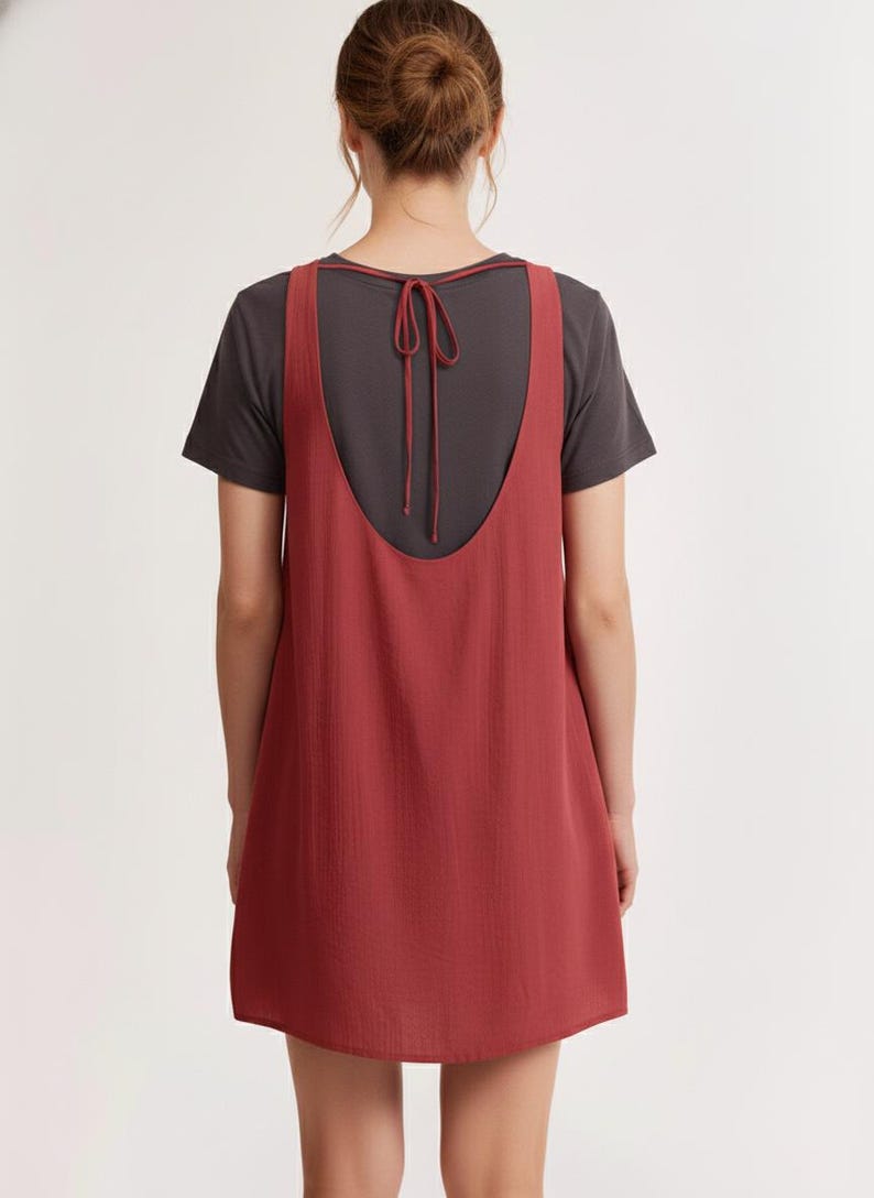 Overall Dress Sewing Pattern for Women, Loose Linen Dress Pattern ...