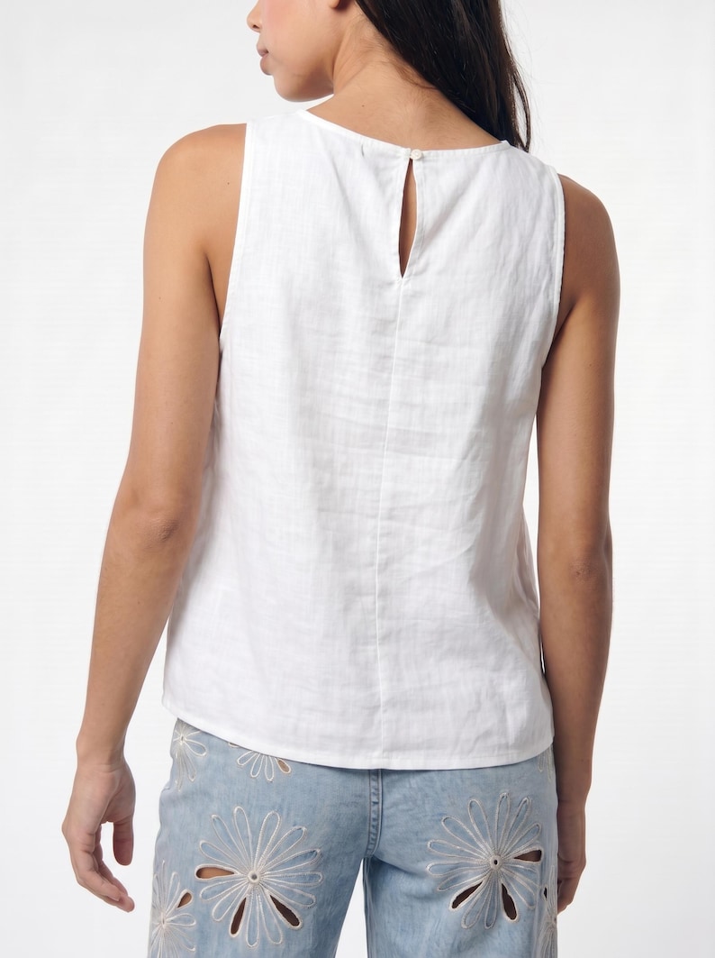 Linen Top Sewing Pattern, Summer Top Beginner Pattern, Women Tunic ...