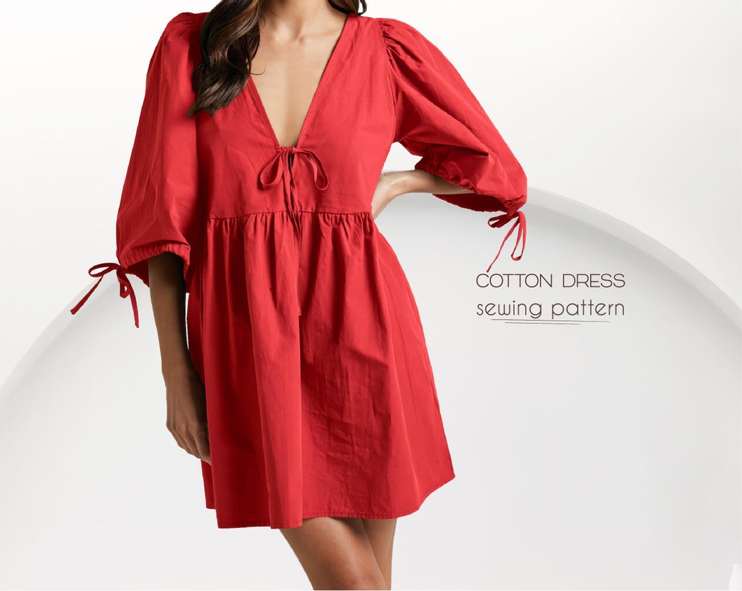 Dress Sewing Patterns for Women, Fashion Dress Pattern, Oversized Dress ...