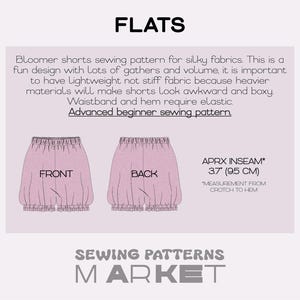 Bloomer Shorts Sewing Pattern for Women Cosplay Pattern Beginner Level ...