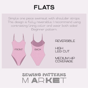 Bikini Pattern, Swimsuit Pattern, One Piece Womens Bathing Suit Pattern ...