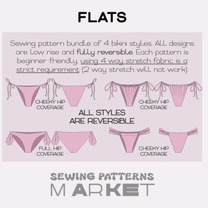 Swimsuit Sewing Pattern, Bikini Patterns for Beginners, XS - 4XL, PDF ...