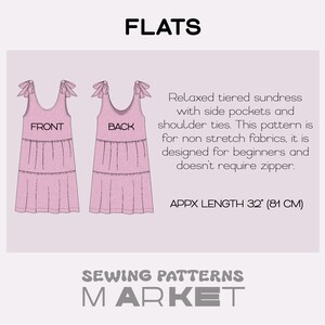 Sundress Pattern, Beginner Dress Sewing Pattern, Womens Plus Size ...