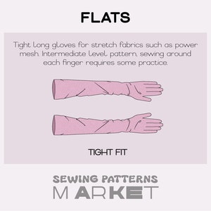 Long Evening Gloves Pattern, Prom Wedding Gloves Sewing Patterns, One ...