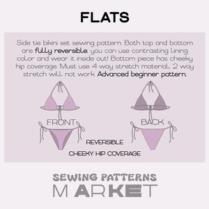 Bikini Sewing Pattern Side Tie Bikini and Triangle Bikini Top Pattern ...