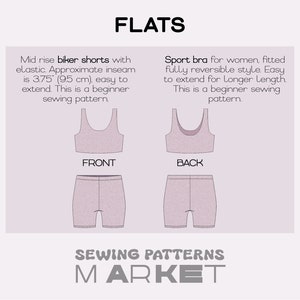 Cycling Shorts and Top Pattern, Digital Sewing Patterns, Plus Size ...