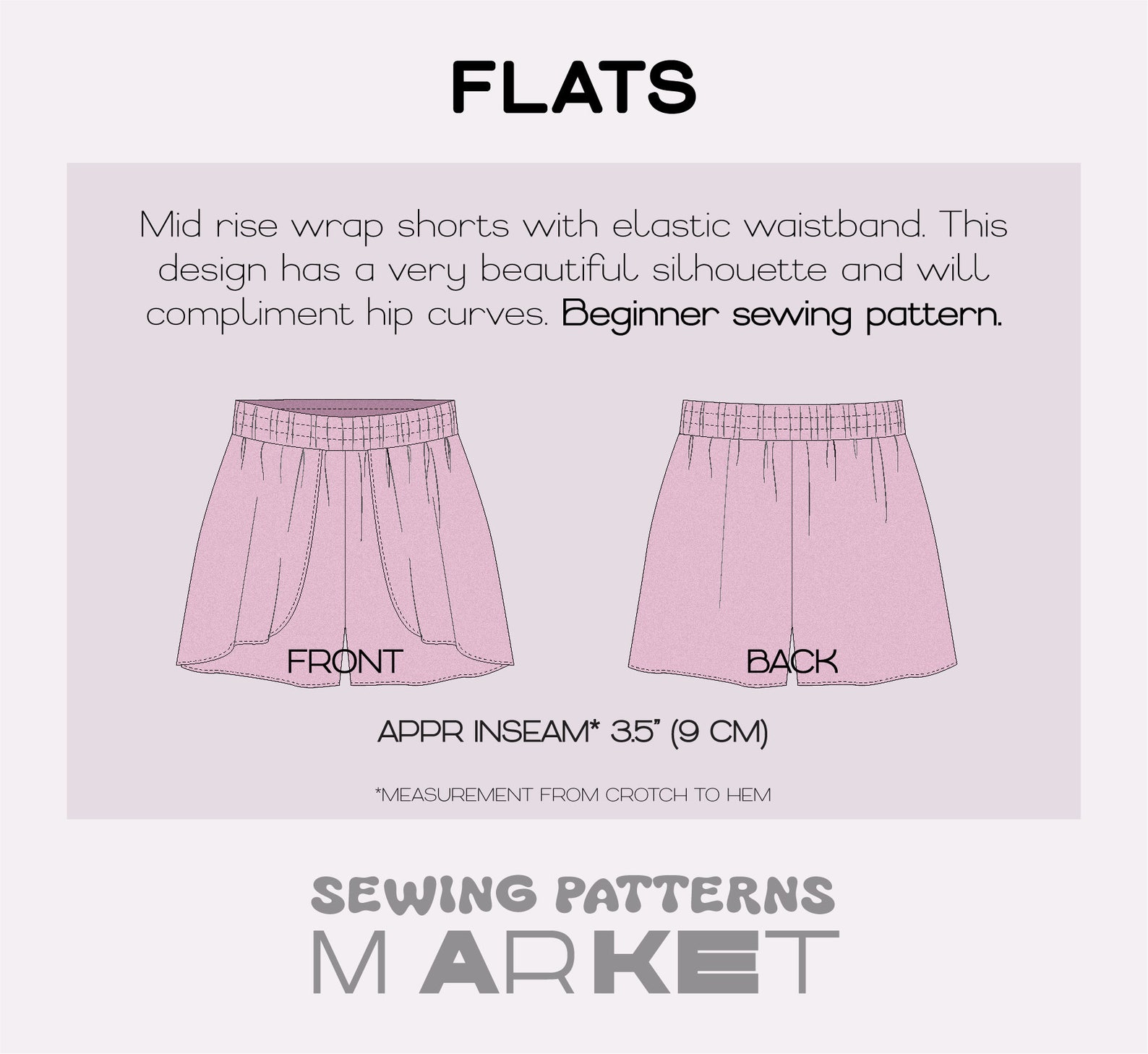Women's Shorts Sewing Pattern Beginner Level XS - 4XL, Satin Shorts ...