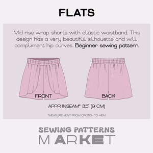 Women's Shorts Sewing Pattern Beginner Level XS - 4XL, Satin Shorts ...