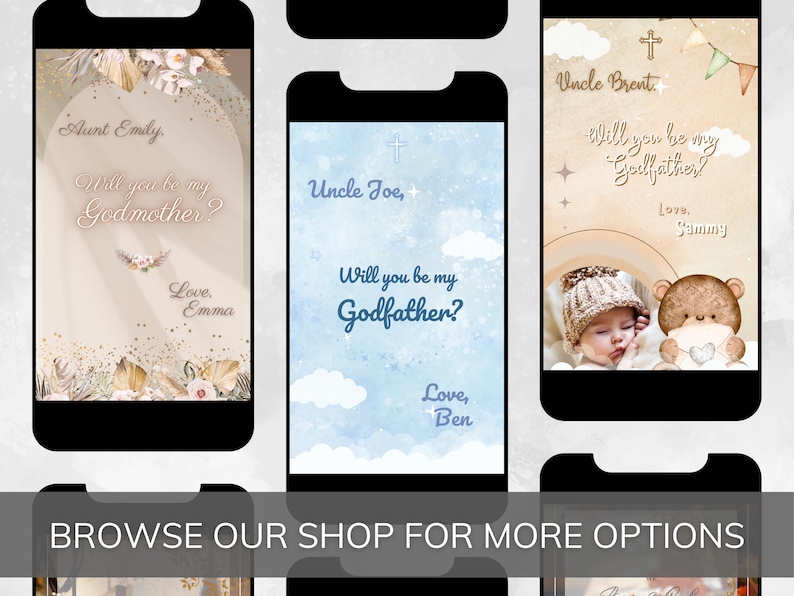 Will You Be My Godmother Proposal Invitation Video, Godparent Proposal ...