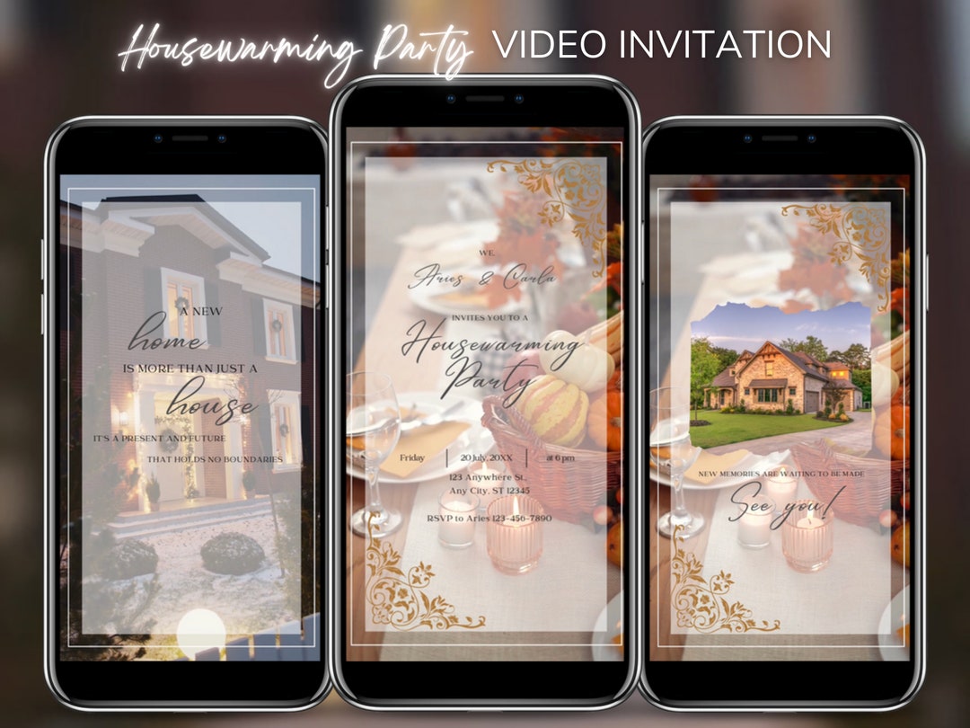 Housewarming Invitation House Warming Invite Video Invitation Digital ...