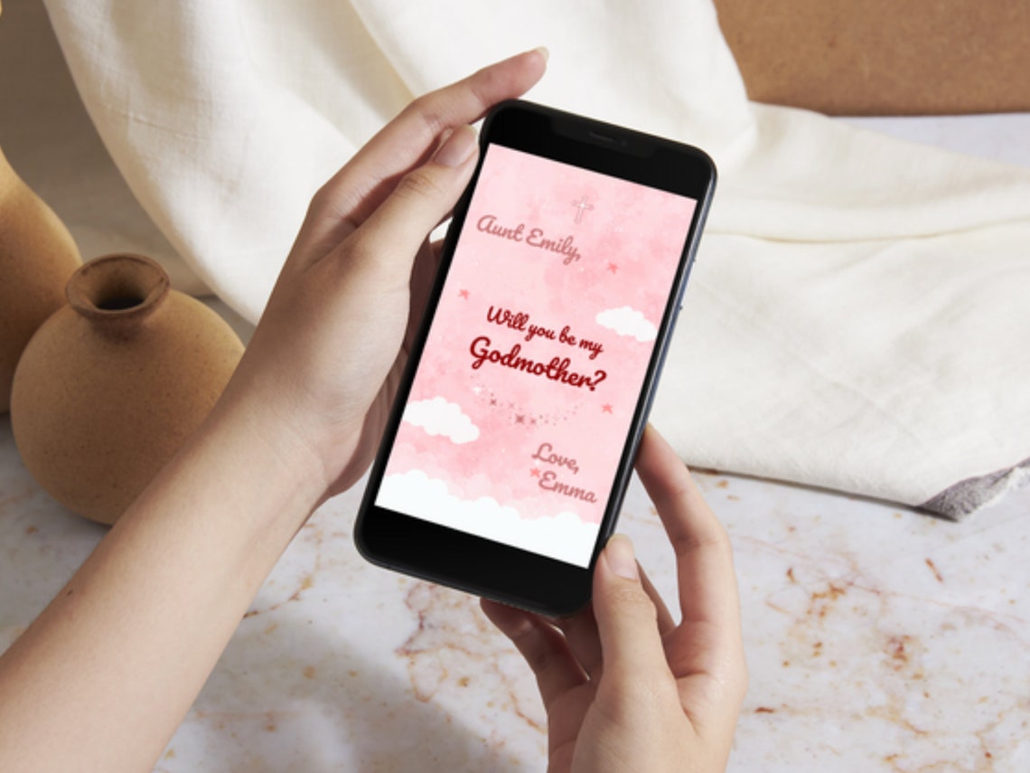 Will You Be My Godmother Proposal Invitation Video, Godparent Proposal ...