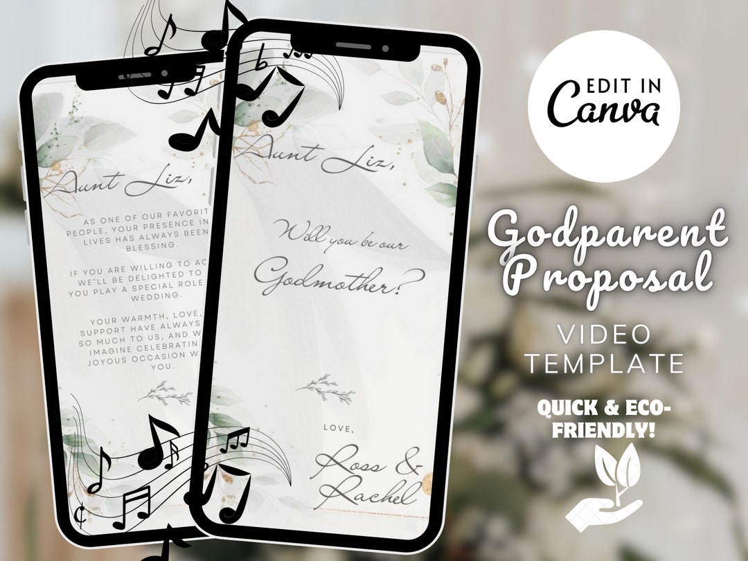 Will You Be My Godmother Proposal Invitation Video, Godparent Proposal ...