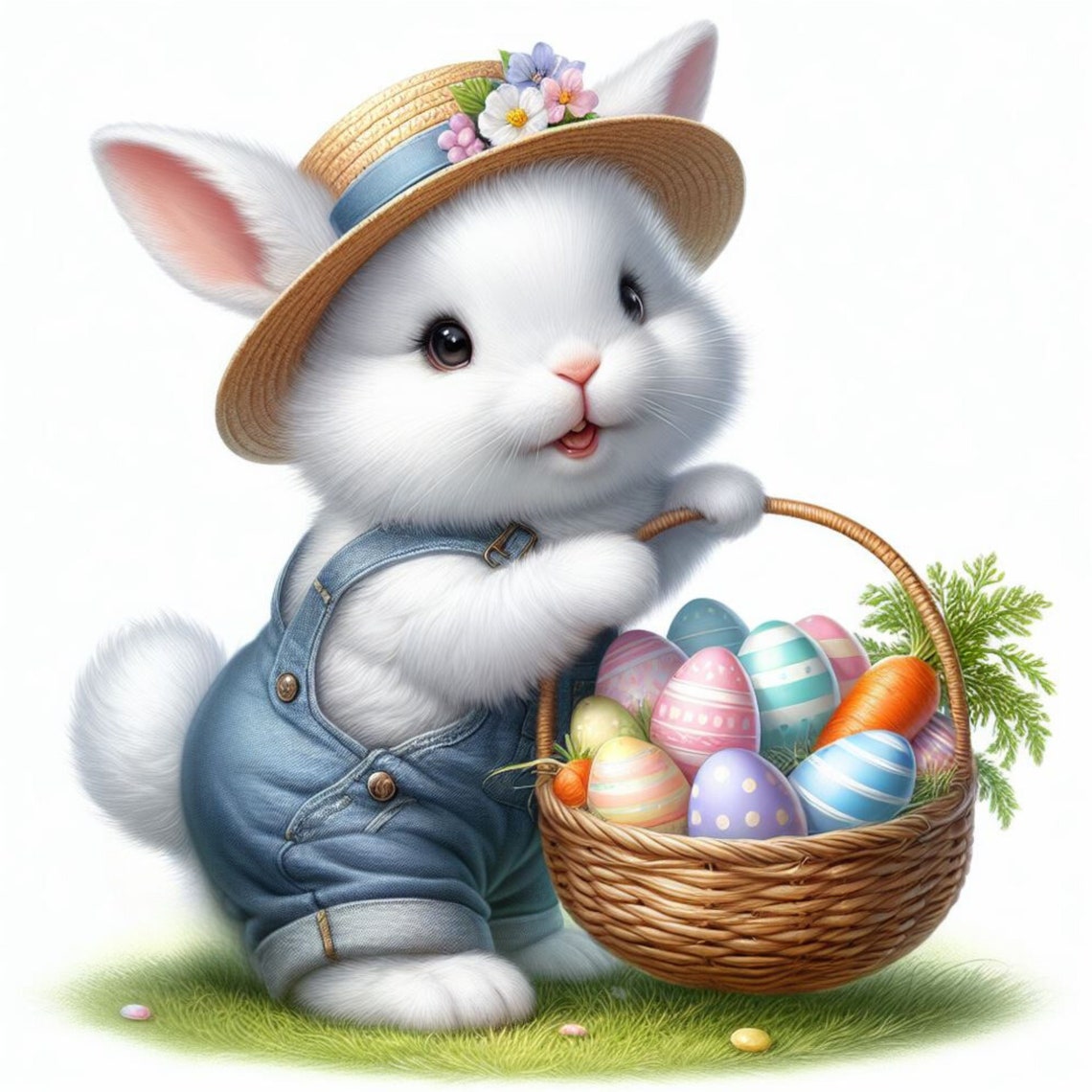 Easter Bunnies Clipart, Digital Downloads, Clipart, Watercolour ...