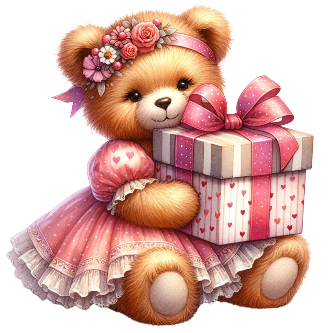 Birthday Clipart, Teddy Bear Clipart, Digital Downloads, 18PNG, Clipart ...
