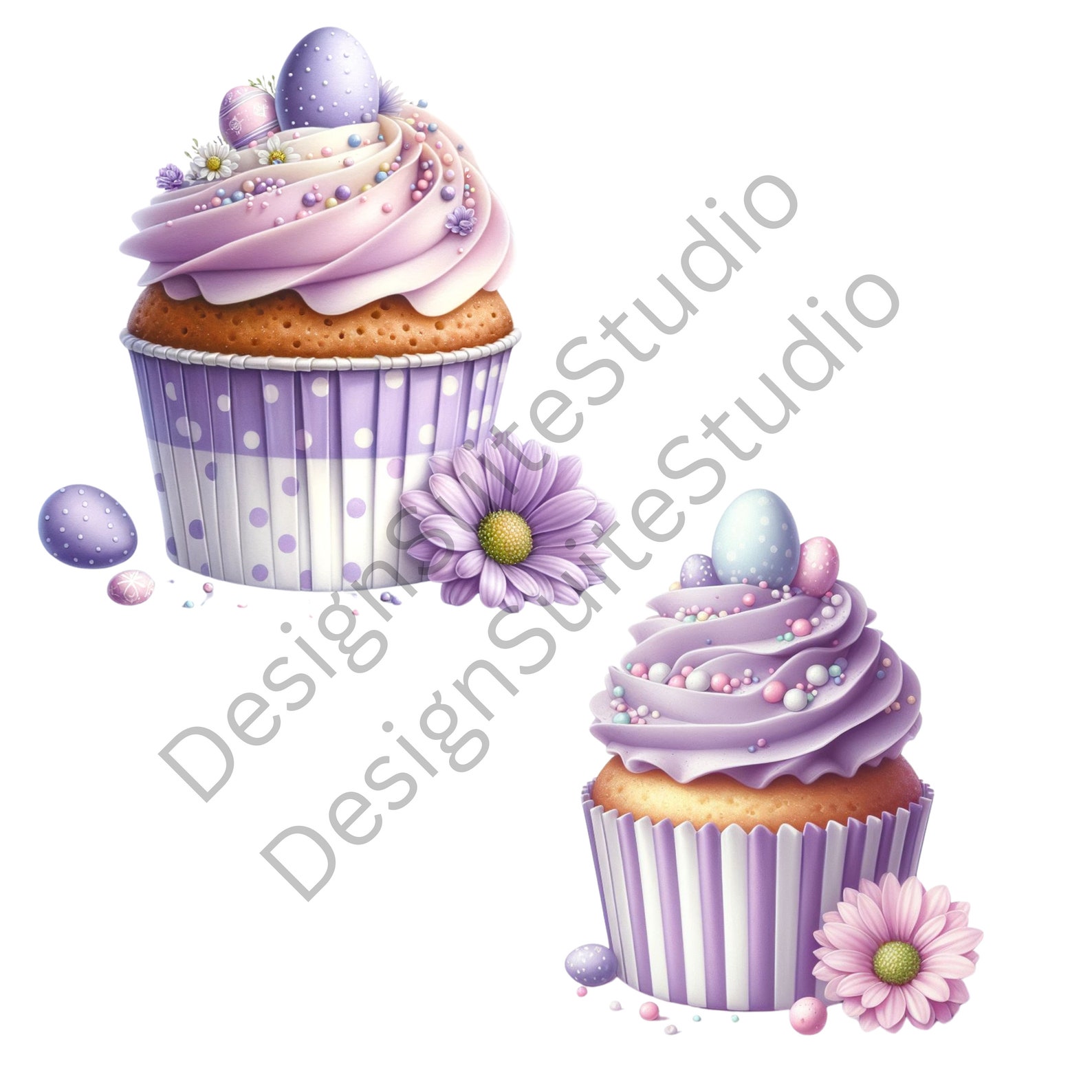 Easter Cupcake Clipart, Digital Downloads, Clipart, Watercolour ...