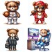 Dress up Teddy Bears, Digital Downloads, Clipart, Watercolour ...