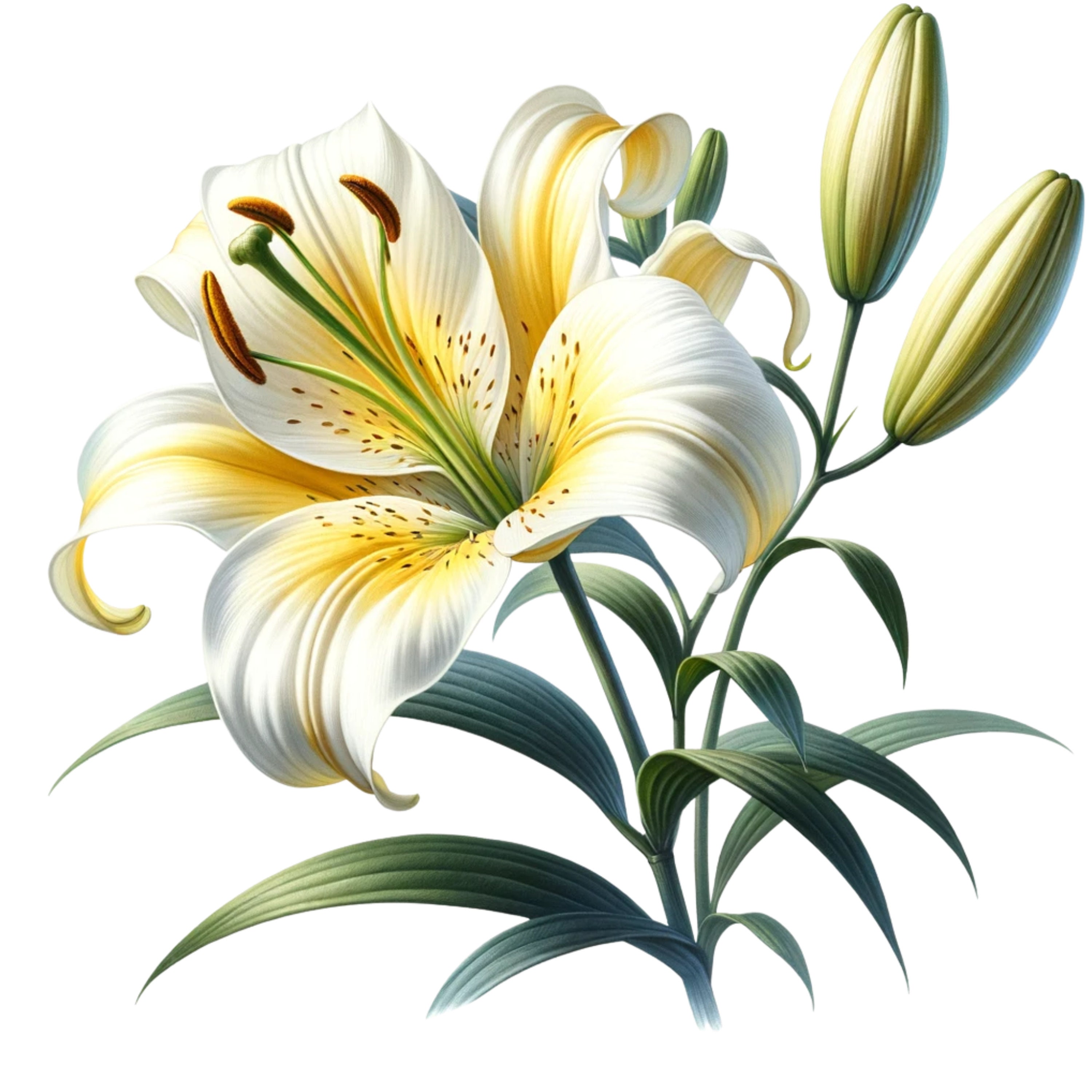Lily Clipart, Floral Clipart, Digital Downloads, 20PNG, Clipart Images ...