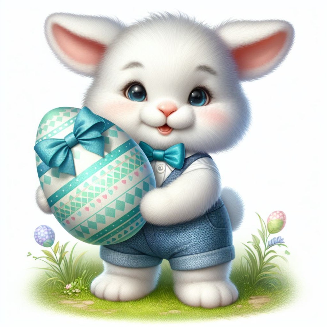 Easter Bunnies Clipart, Digital Downloads, Clipart, Watercolour ...