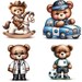 Dress up Teddy Bears, Digital Downloads, Clipart, Watercolour ...