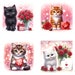 Valentine Kittens Clipart, Digital Downloads, Clipart, Watercolour ...