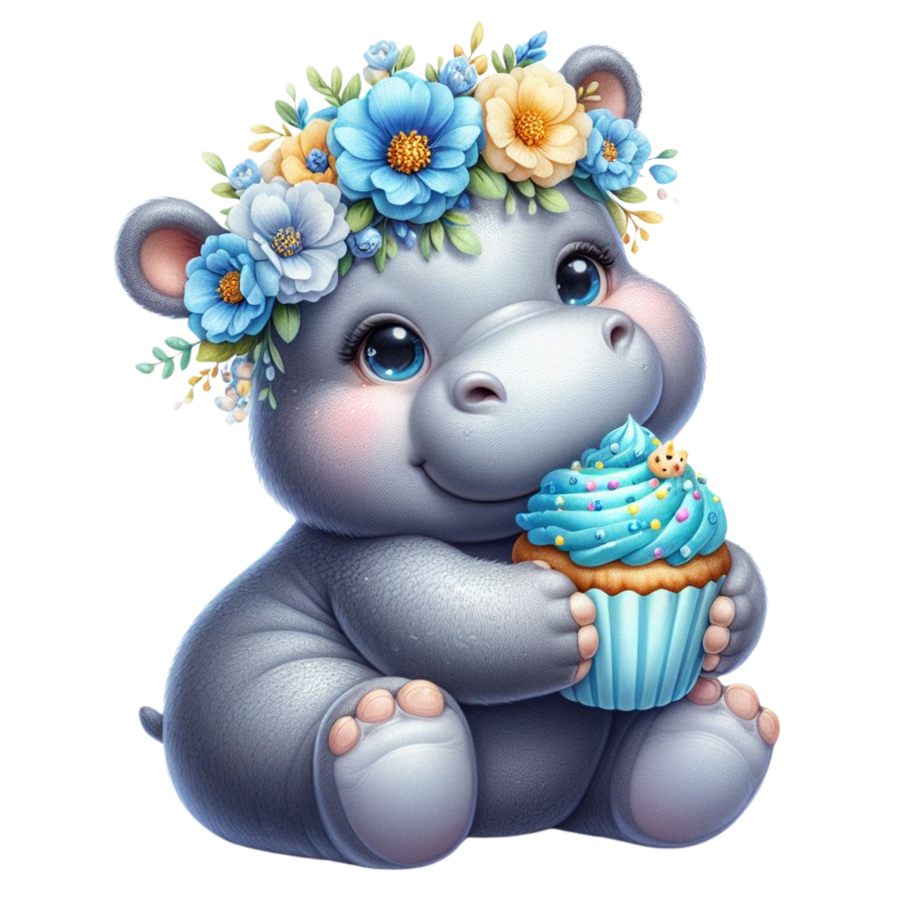 Animal Cupcake Clipart, Cute Clipart, Digital Downloads, 18PNG, Clipart ...