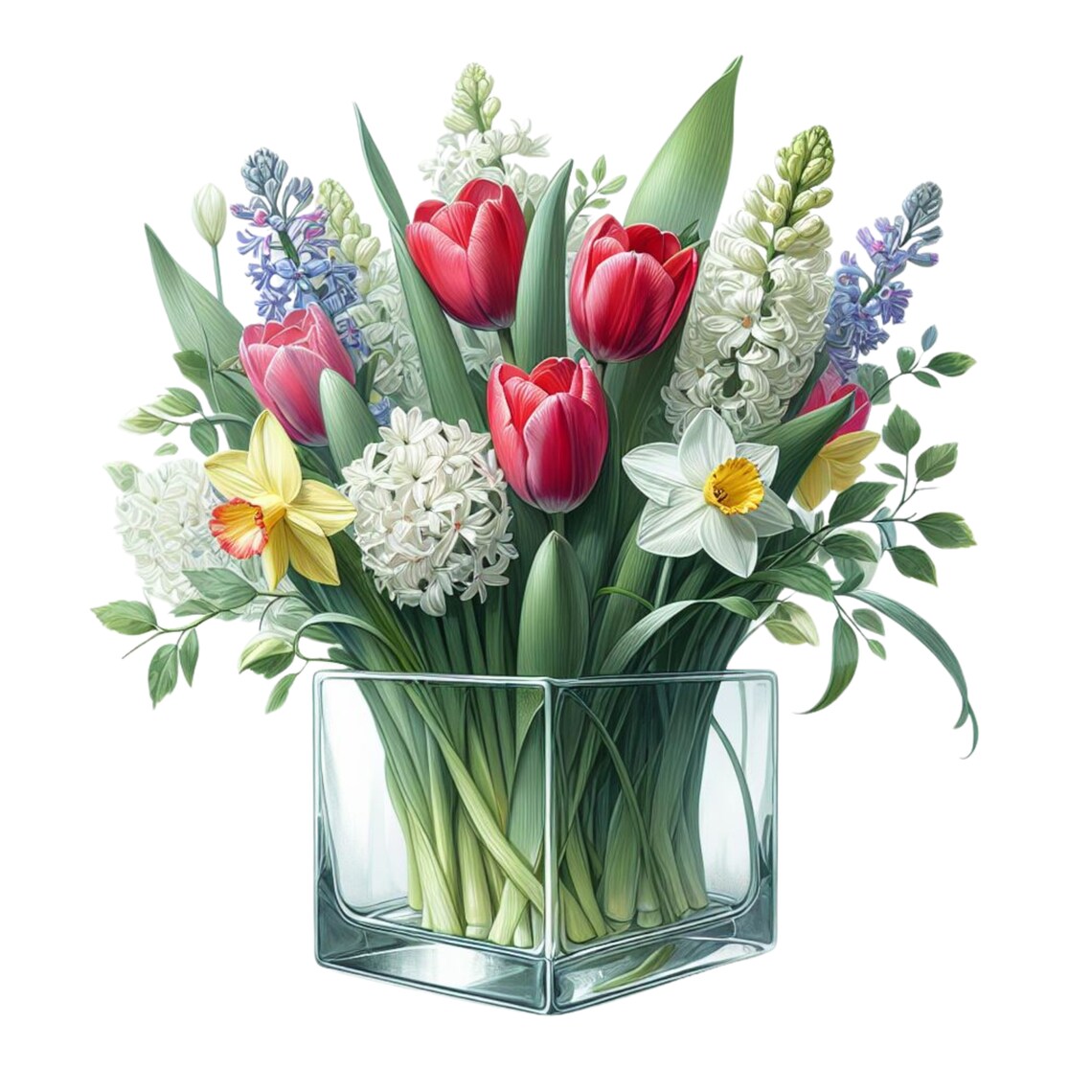 Spring Flowers Clipart, Digital Downloads, Clipart, Watercolour ...