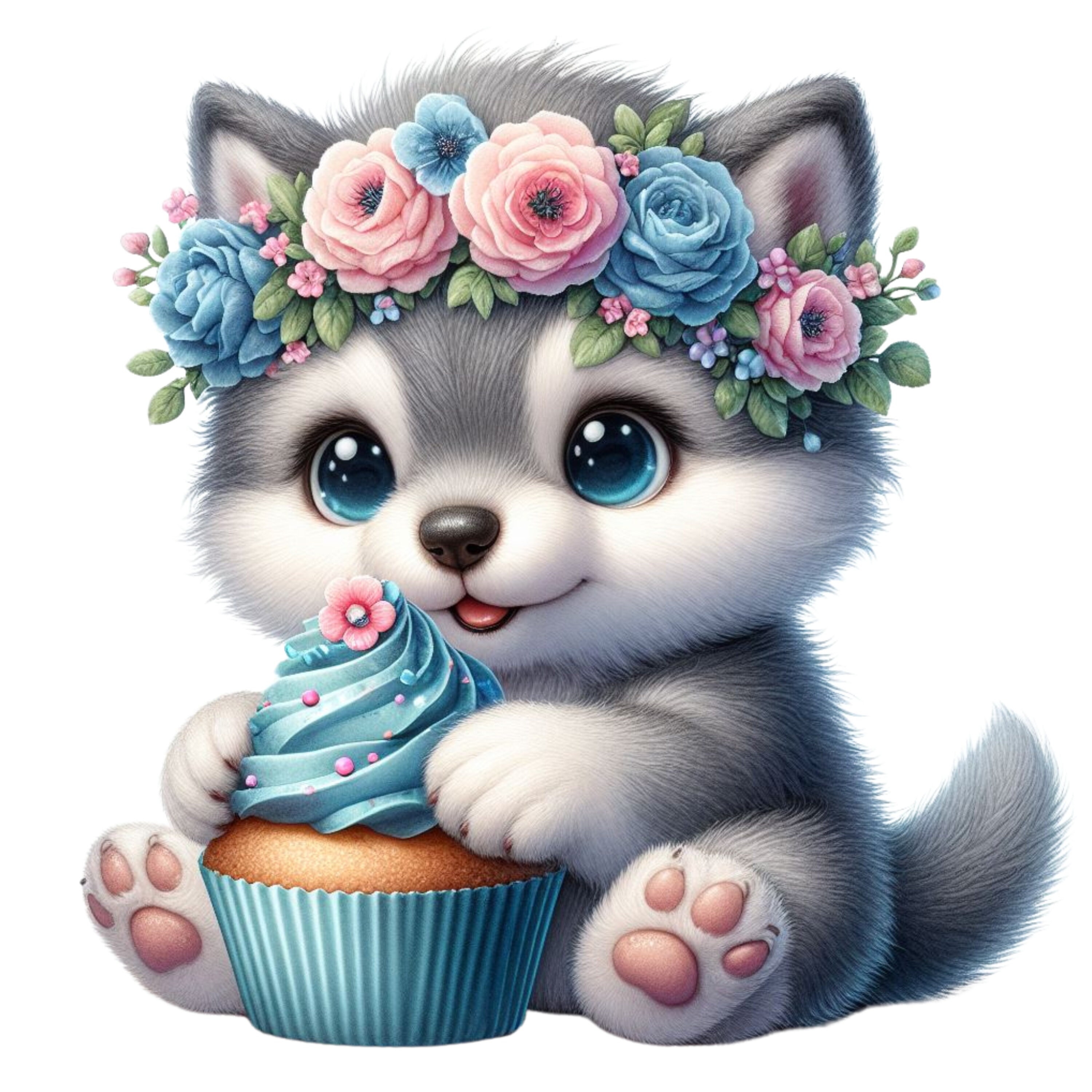 Animal Cupcake Clipart, Watercolor PNG Images (digital Download) - Etsy