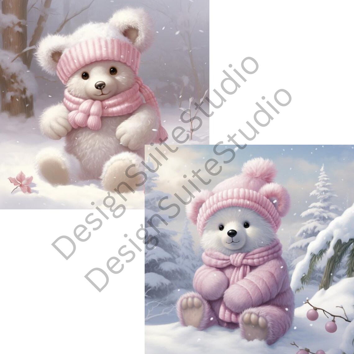 Christmas Bears, Christmas Clipart, 10PNG Files, Digital Downloads ...