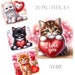 Watercolor Valentine Kittens Clipart, 20 PNG Images (digital Download ...